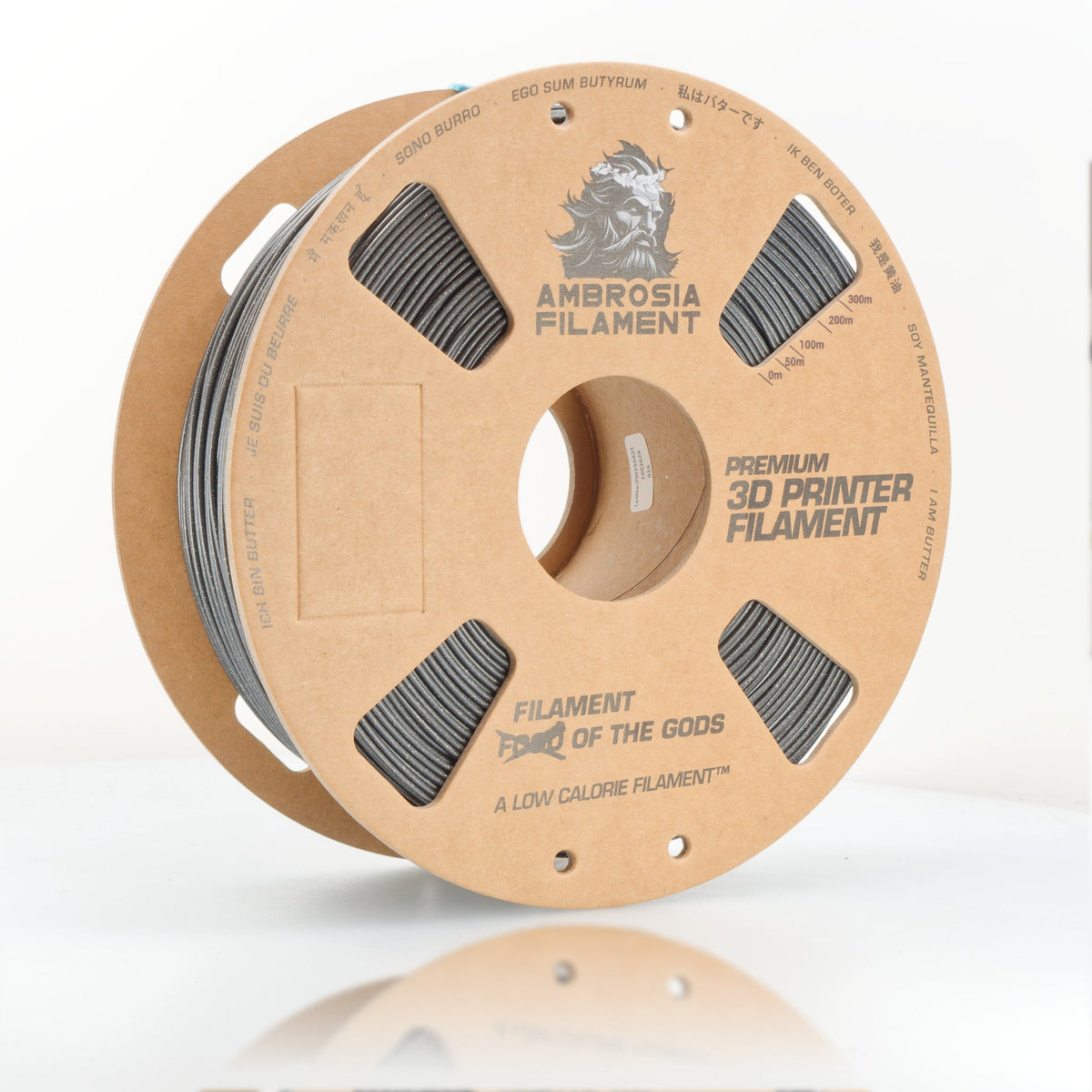 AMBROSIA ABS Matte Filament of the Gods - 1KG Bambu AMS Friendly Cardb