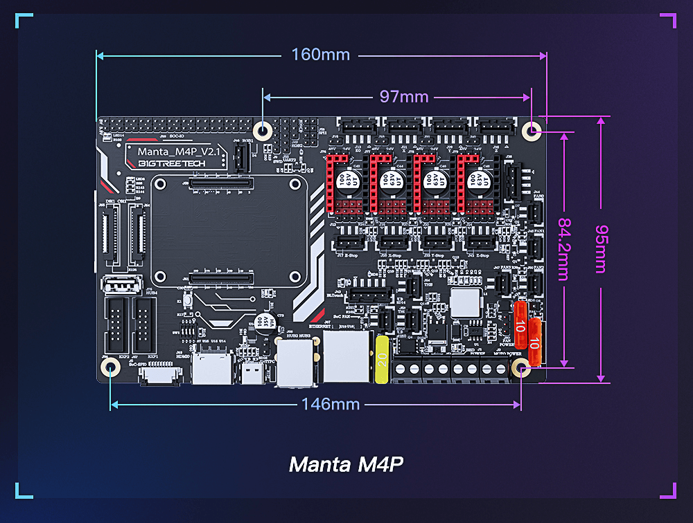 BTT Manta M4P Klipper Controller Board / 3D Printer Control System usi