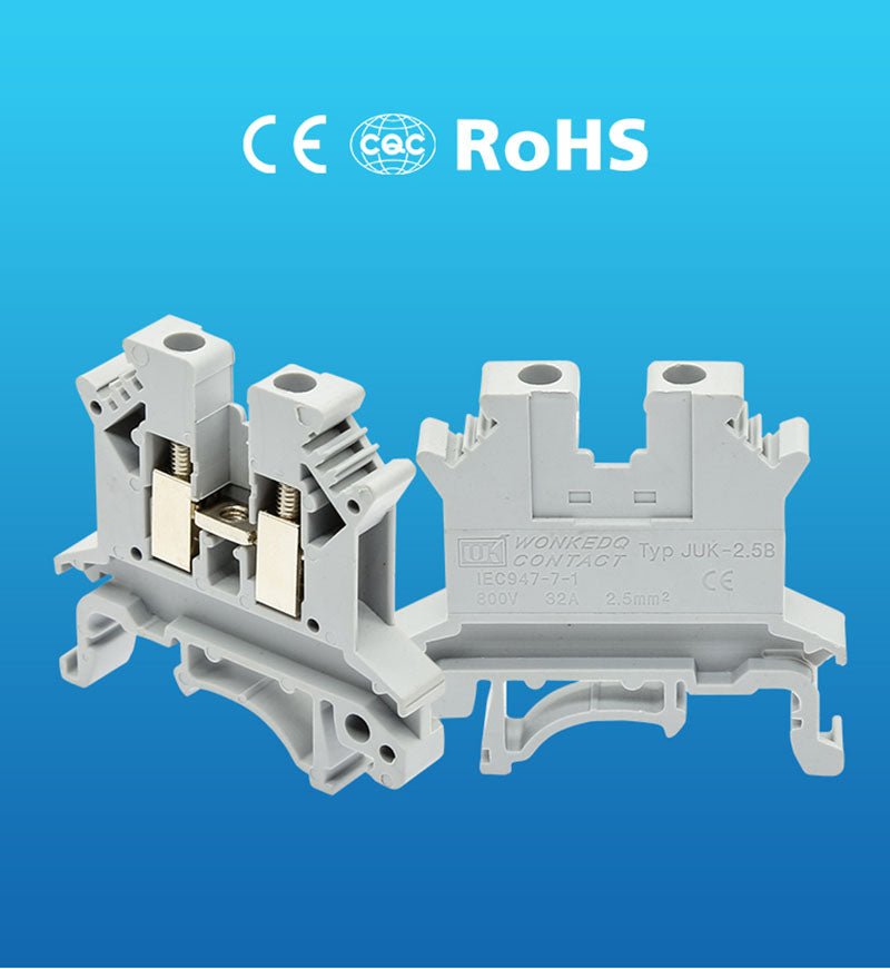 Wire Din Rail Terminal Block x1 Wire Cable Connectors
